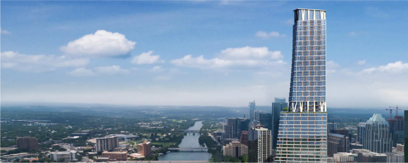Waterline Austin TX: 98 Red River Street, Supertall Building